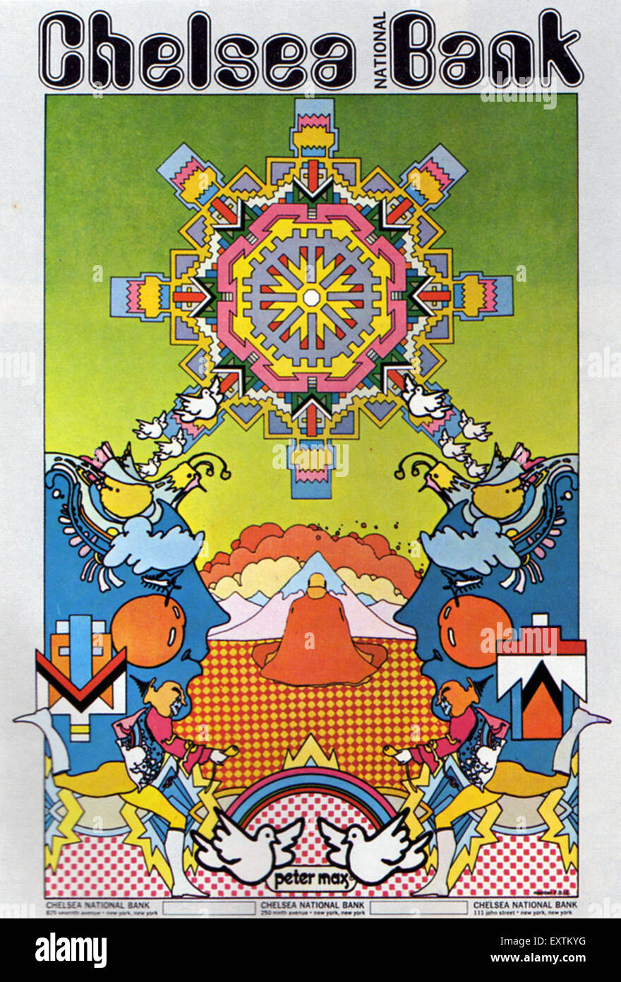 1970s USA Chelsea National Bank Poster Stock Photo - Alamy