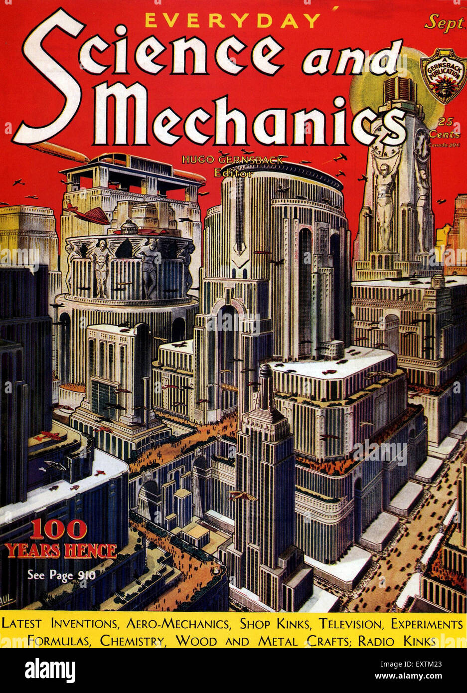 1930s USA Science and Mechanics Magazine Cover Stock Photo - Alamy