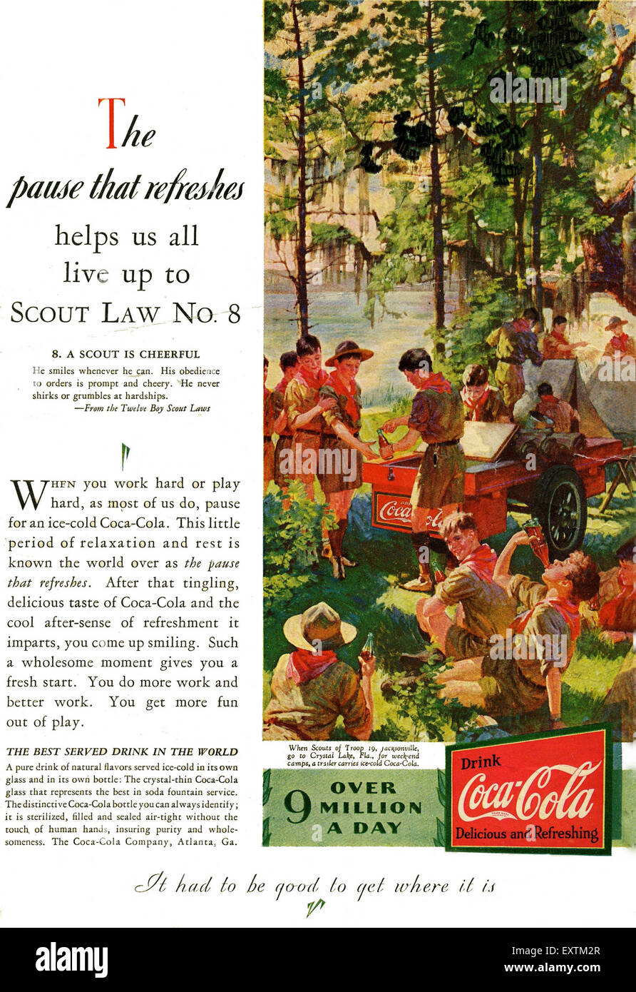 1930s USA Coca-Cola Magazine Advert Stock Photo - Alamy