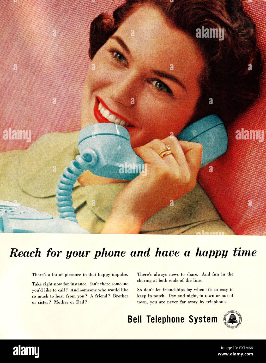 1950s USA Bell Magazine Advert Stock Photo - Alamy