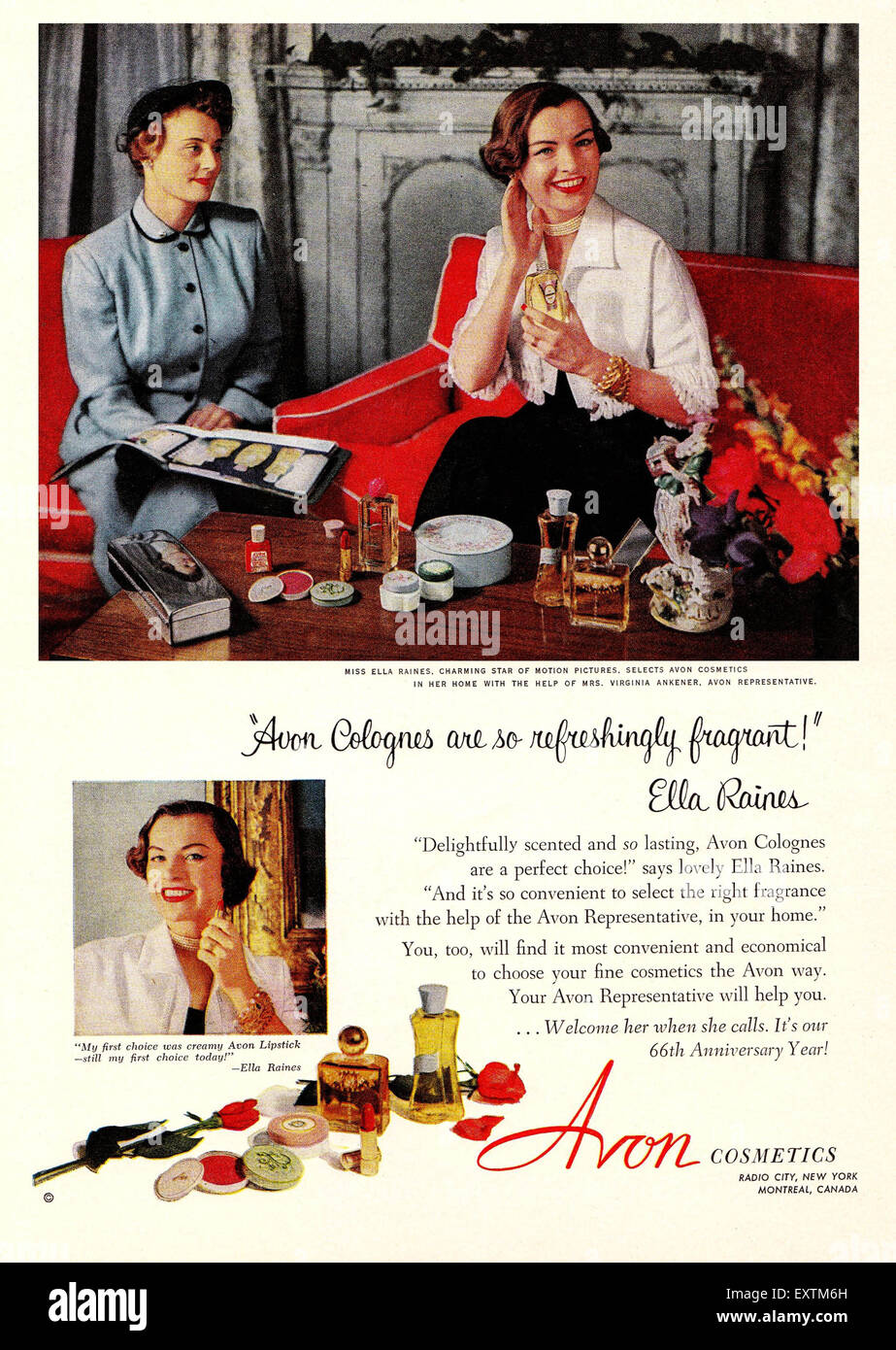 1950s USA Avon Magazine Advert Stock Photo - Alamy