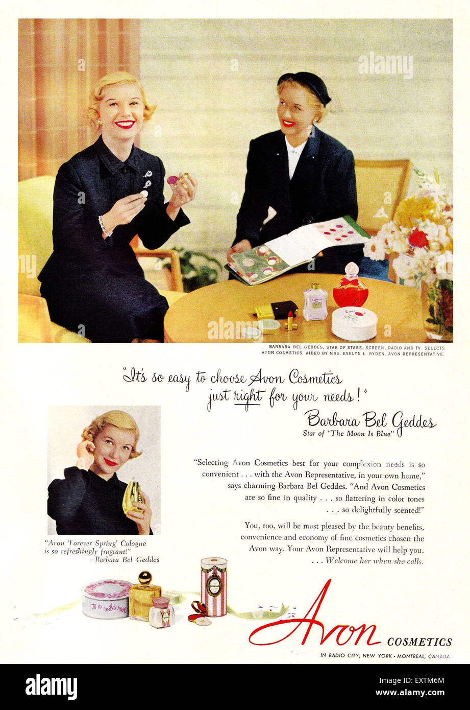 Avon cosmetics advert hi-res stock photography and images - Alamy