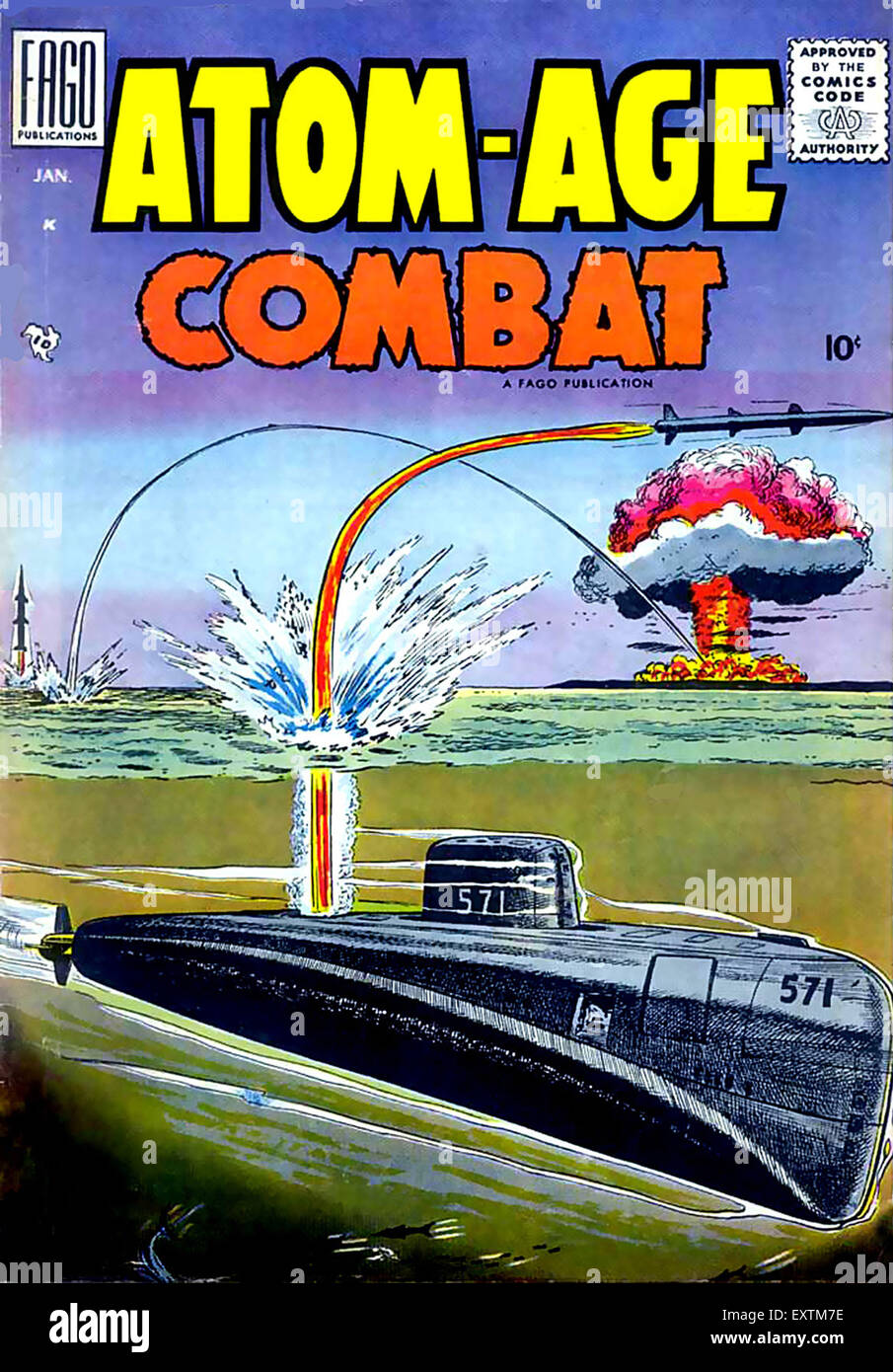 1960s USA Atom-Age Combat Magazine Cover Stock Photo - Alamy