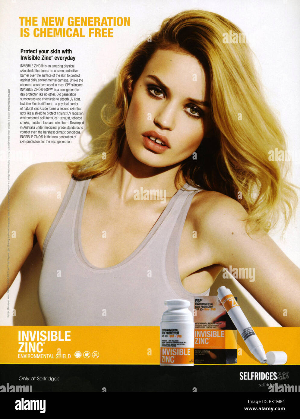 2010s UK Invisible Zinc, Selfridges Magazine Advert Stock Photo - Alamy