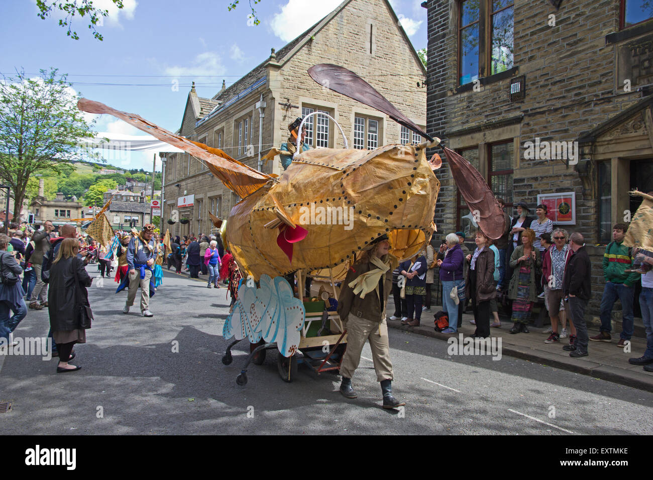Aeroplane float in Hebden Bridge Handmade Parade, 7th June 2015 Stock ...