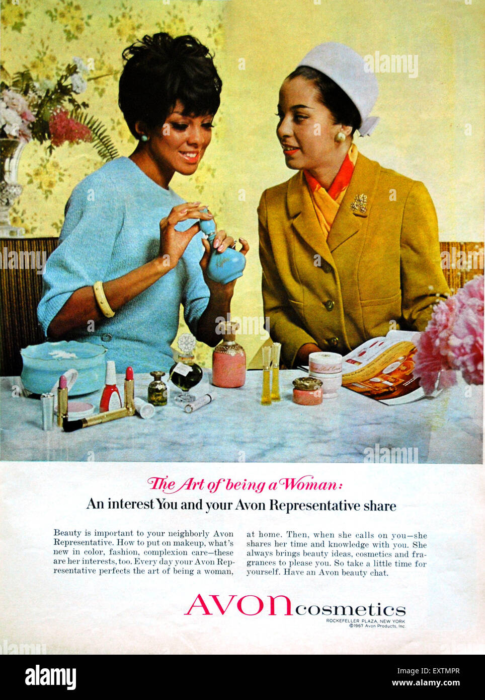 1960s USA Avon Magazine Advert Stock Photo - Alamy