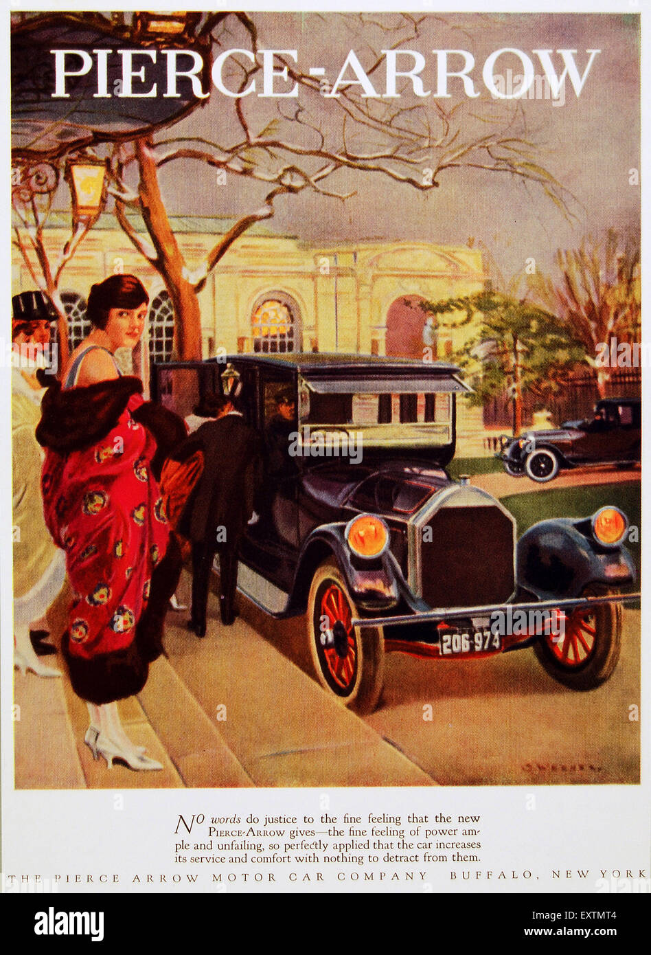 1920s USA Pierce Arrow Magazine Advert Stock Photo - Alamy