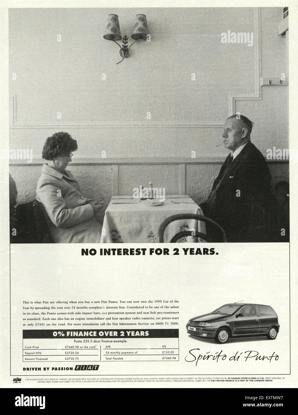 1990s UK Fiat Magazine Advert Stock Photo - Alamy