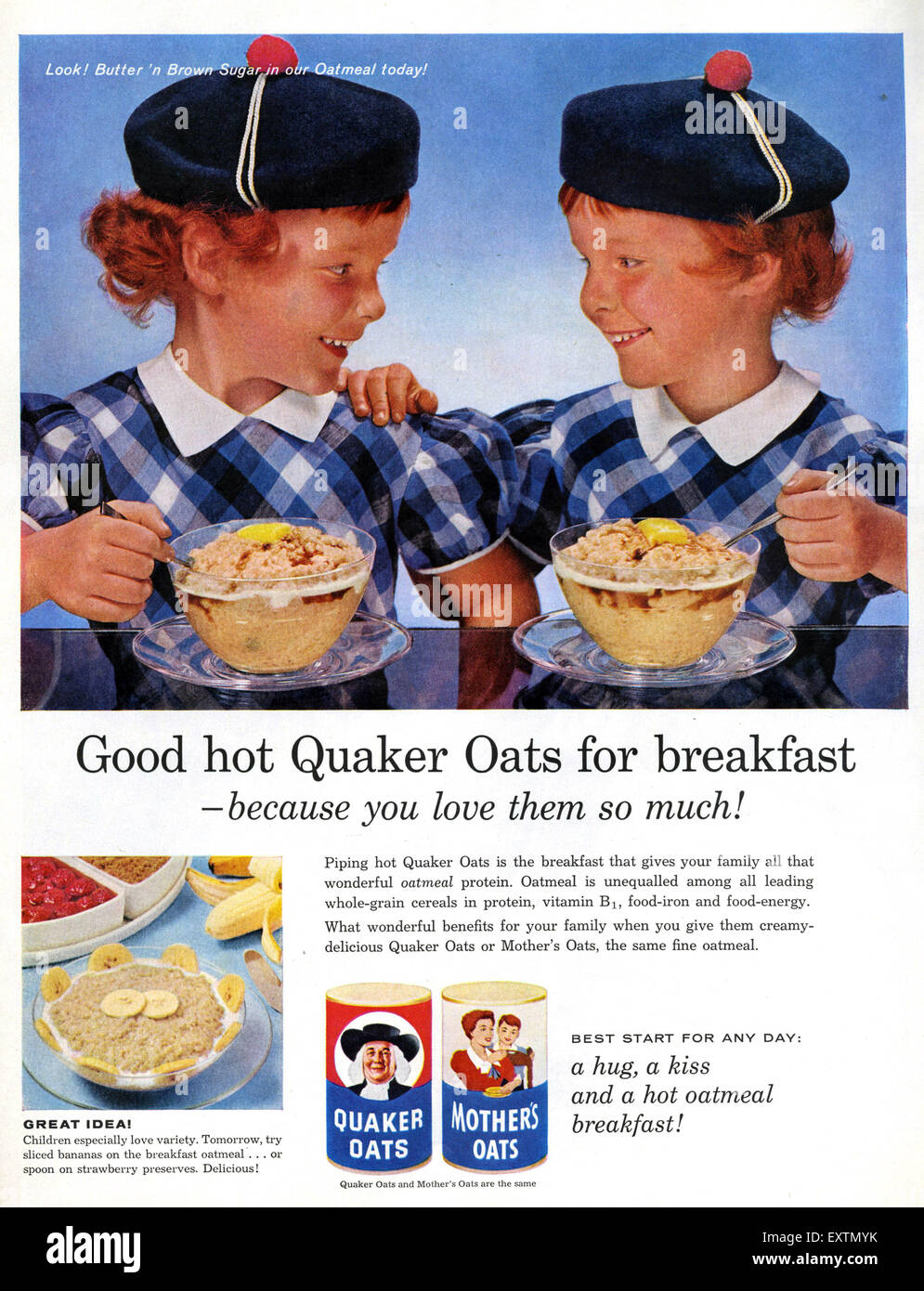1950s USA Quaker Magazine Advert Stock Photo - Alamy