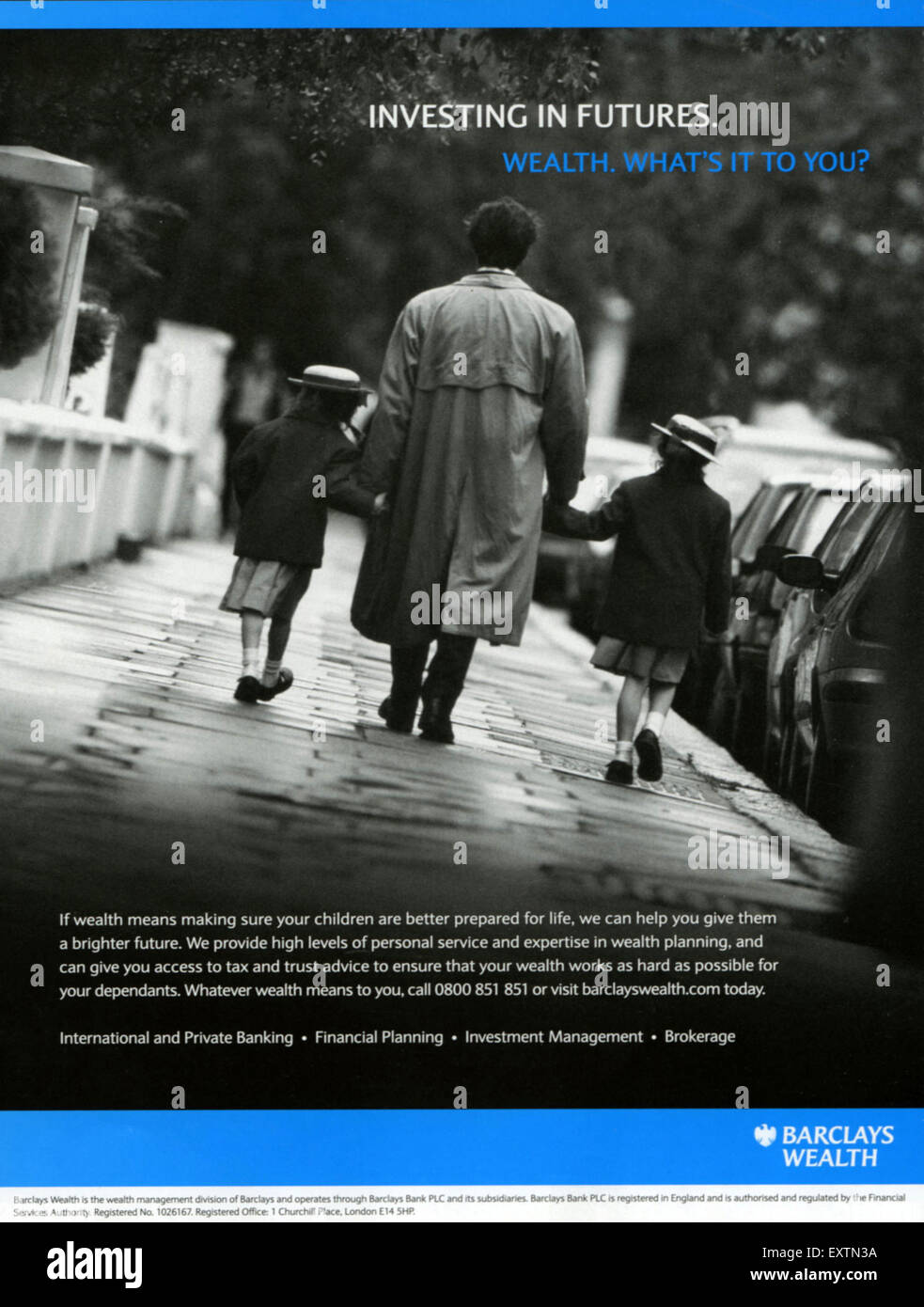 2000s UK Barclays Wealth Magazine Advert Stock Photo - Alamy