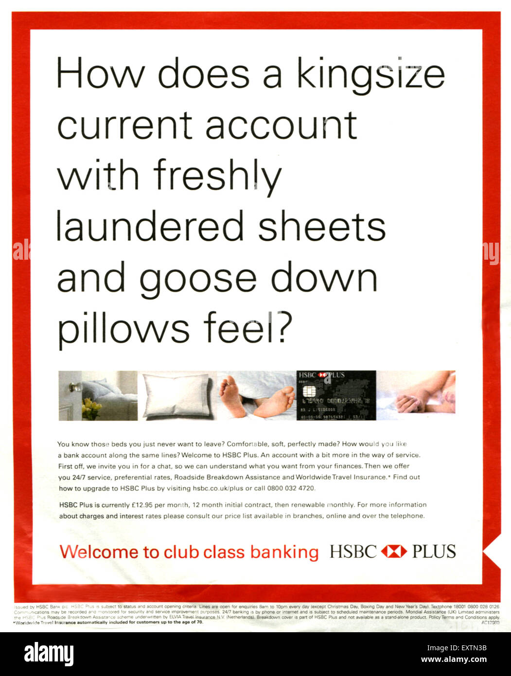 2000s UK HSBC Magazine Advert Stock Photo - Alamy