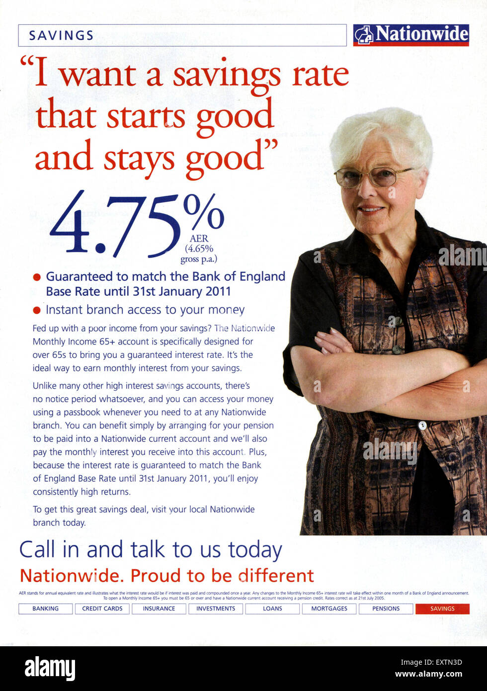 2000s UK Nationwide Magazine Advert Stock Photo - Alamy