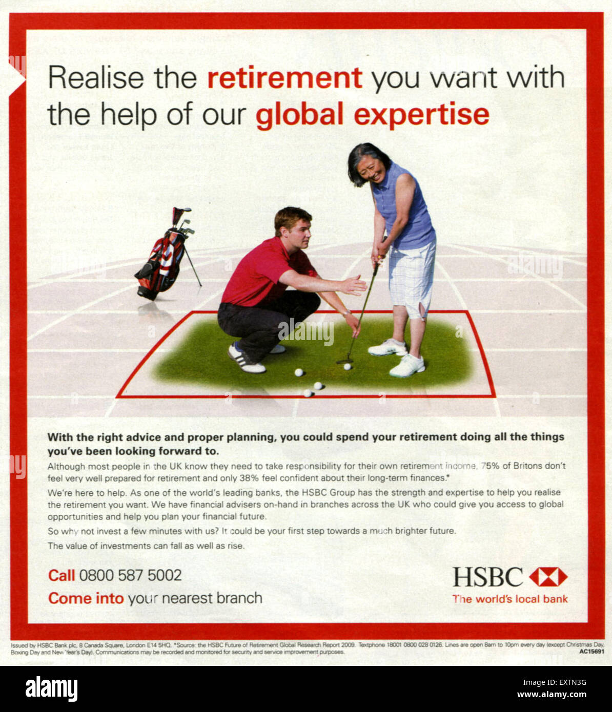 2000s UK HSBC Magazine Advert Stock Photo - Alamy