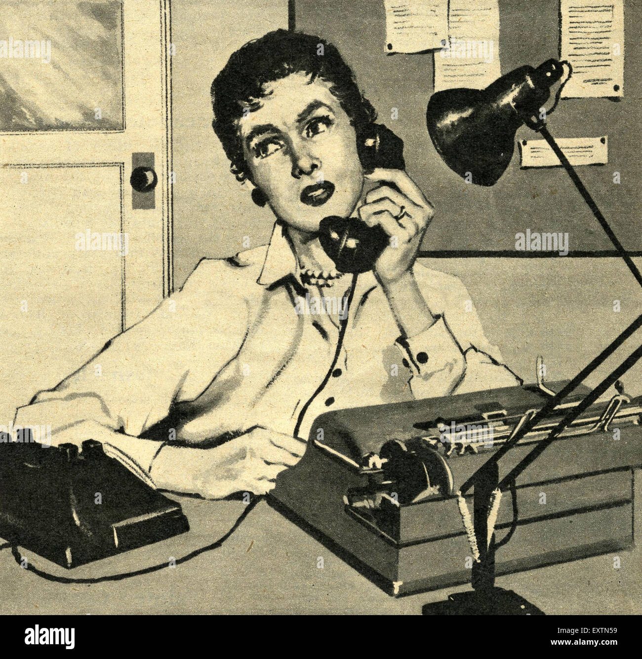 1950s secretary hi-res stock photography and images - Alamy