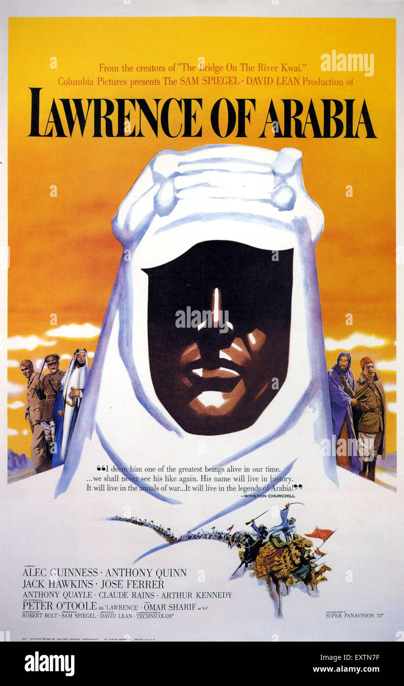 1960s UK Lawrence of Arabia Film Poster Stock Photo - Alamy