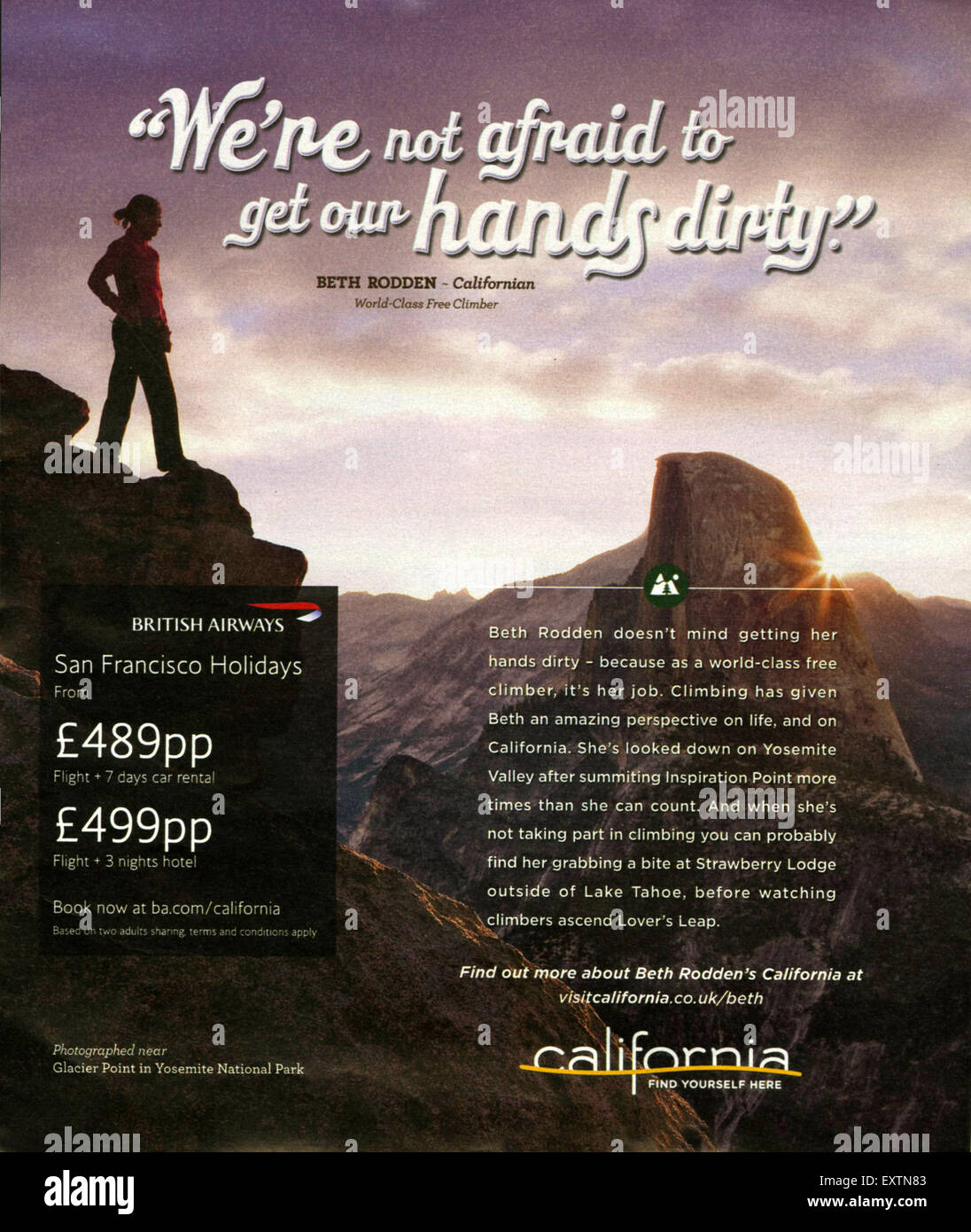 2010s UK Visit California Magazine Advert Stock Photo - Alamy