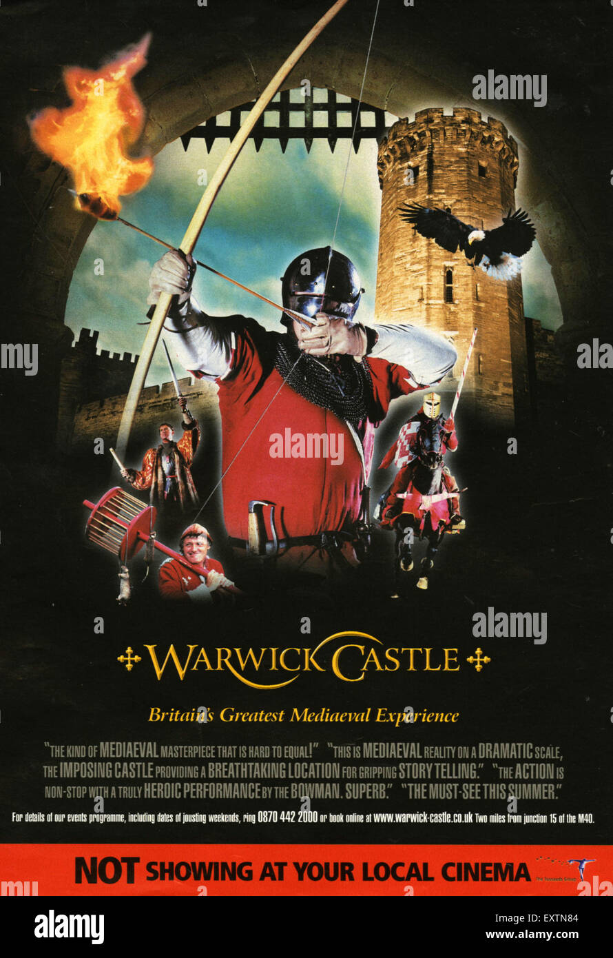 2000s UK Warwick Castle Magazine Advert Stock Photo - Alamy