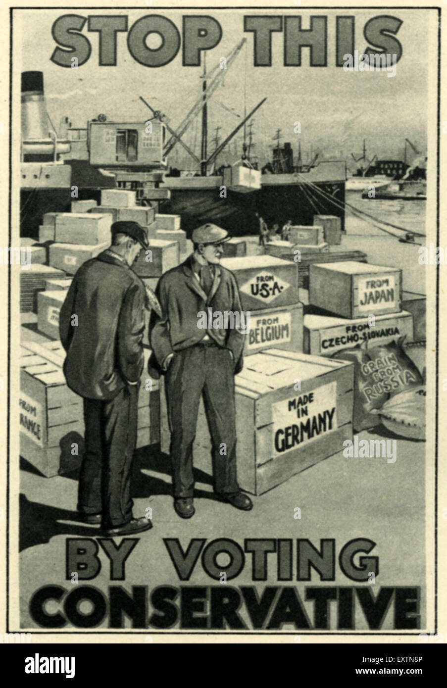 1930s UK The Conservative Party Poster Stock Photo - Alamy