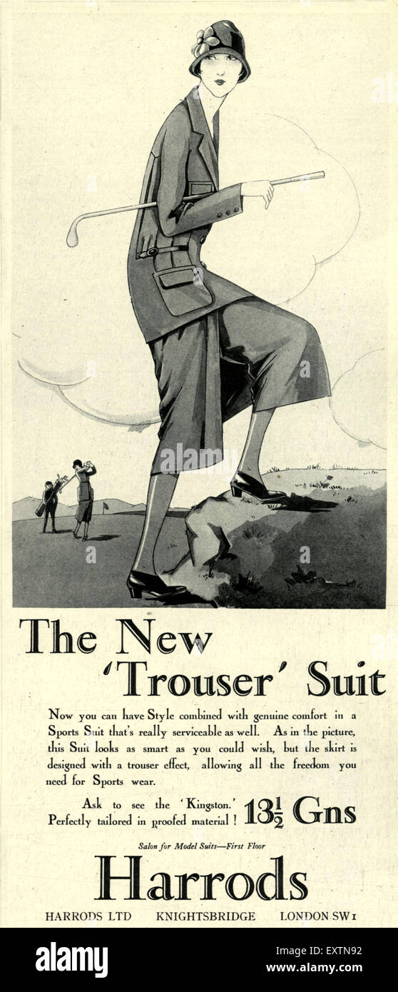 1920s UK Harrods Magazine Advert Stock Photo - Alamy