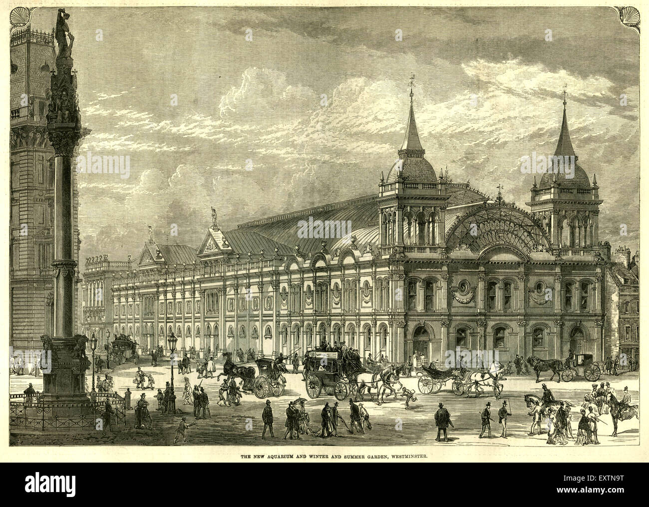 1870s UK Westminster Magazine Plate Stock Photo - Alamy