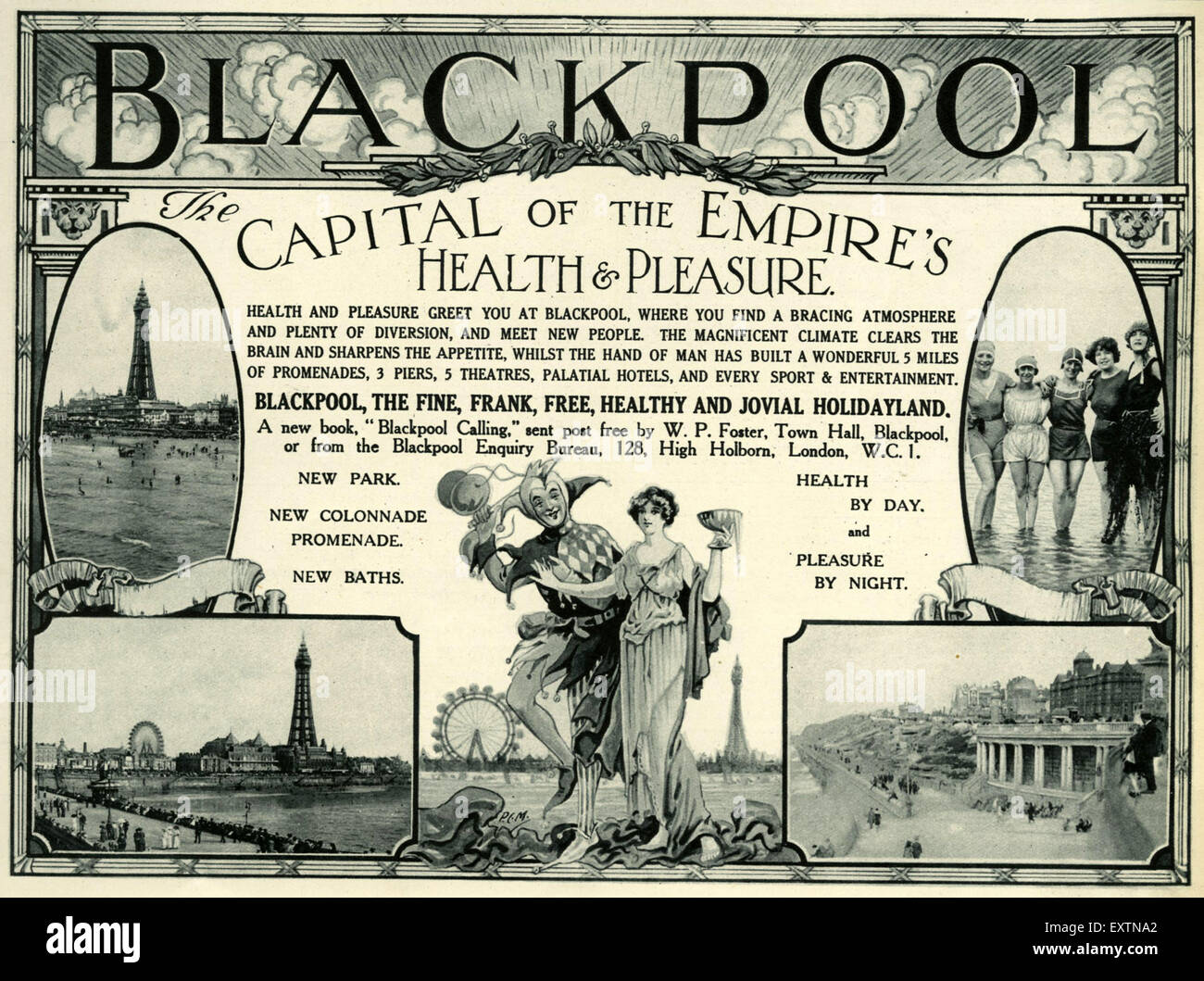 1920s UK Blackpool Magazine Advert Stock Photo - Alamy