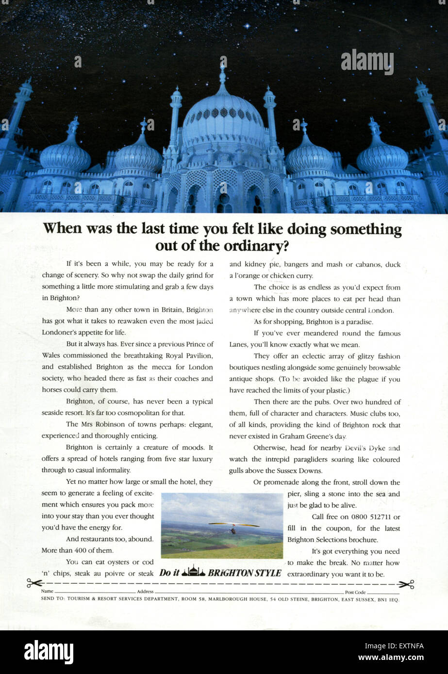 2000s UK Brighton Magazine Advert Stock Photo - Alamy