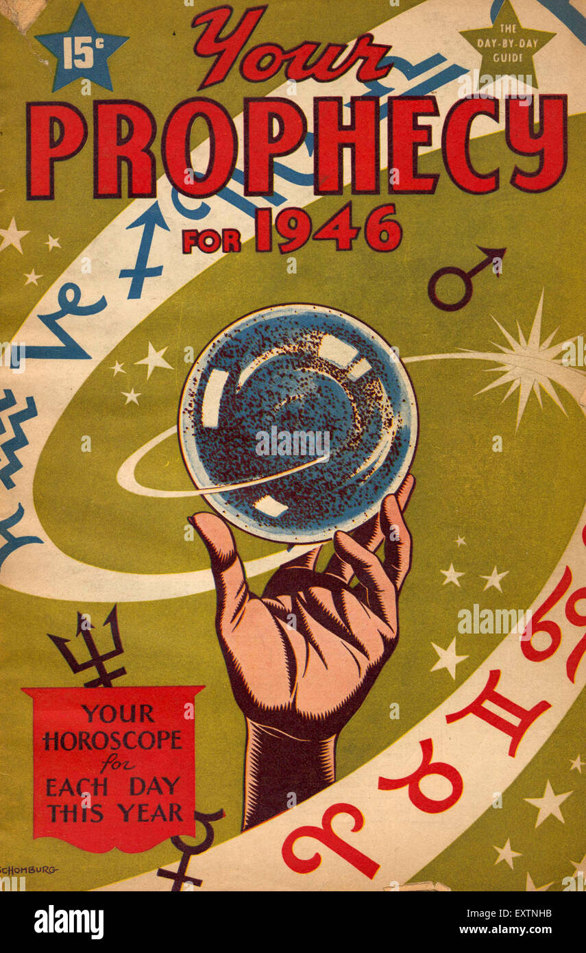 1940s USA Your Prophecy Book Cover Stock Photo - Alamy