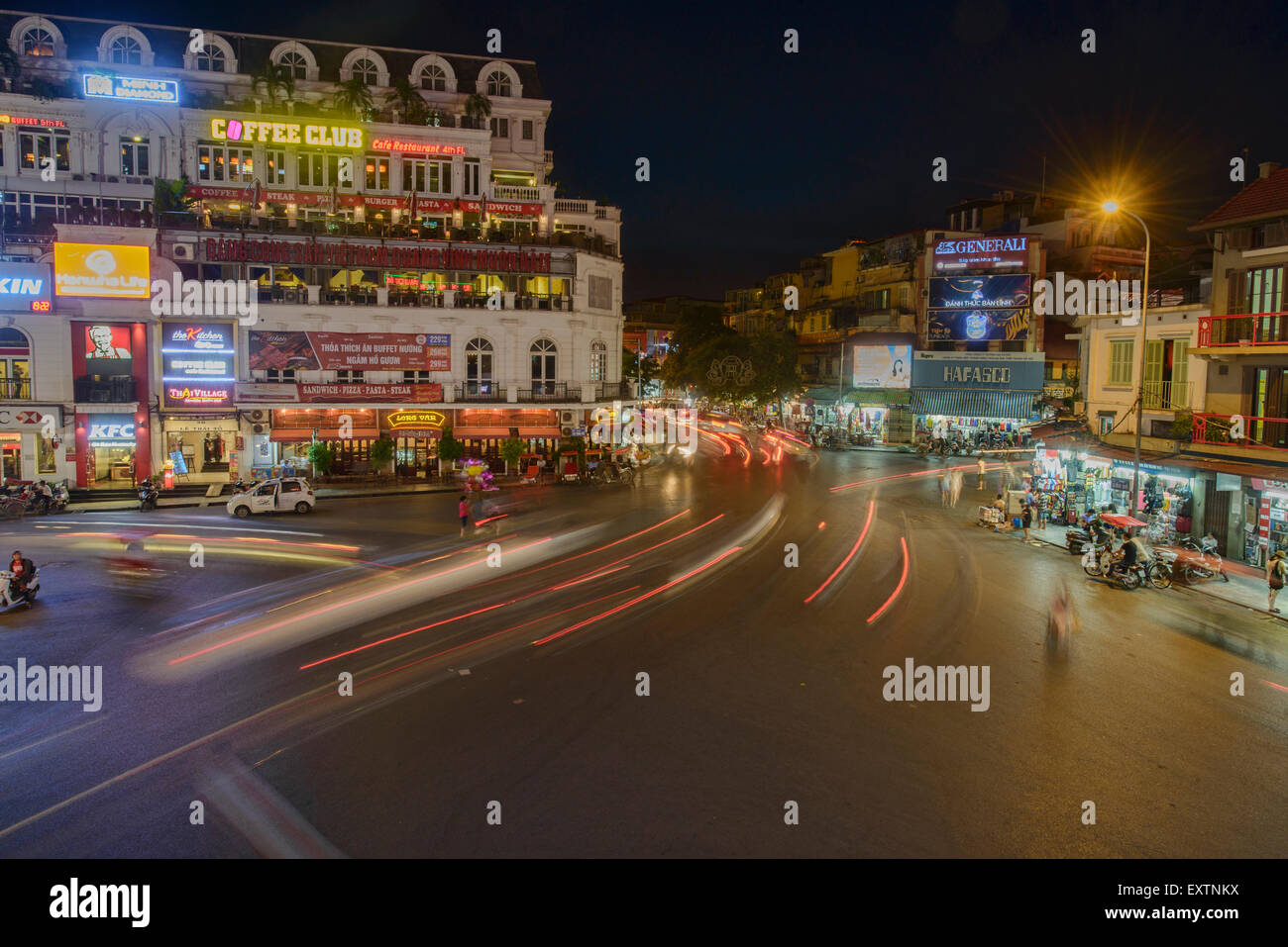 Scenes of Hanoi by night, Vietnam Stock Photo - Alamy