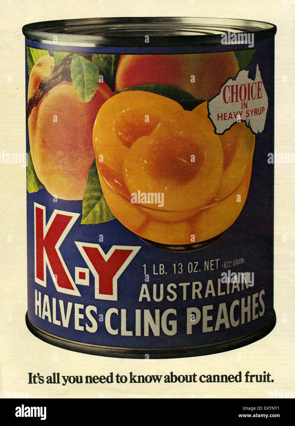 1960s UK K-Y Peaches Magazine Advert Stock Photo - Alamy