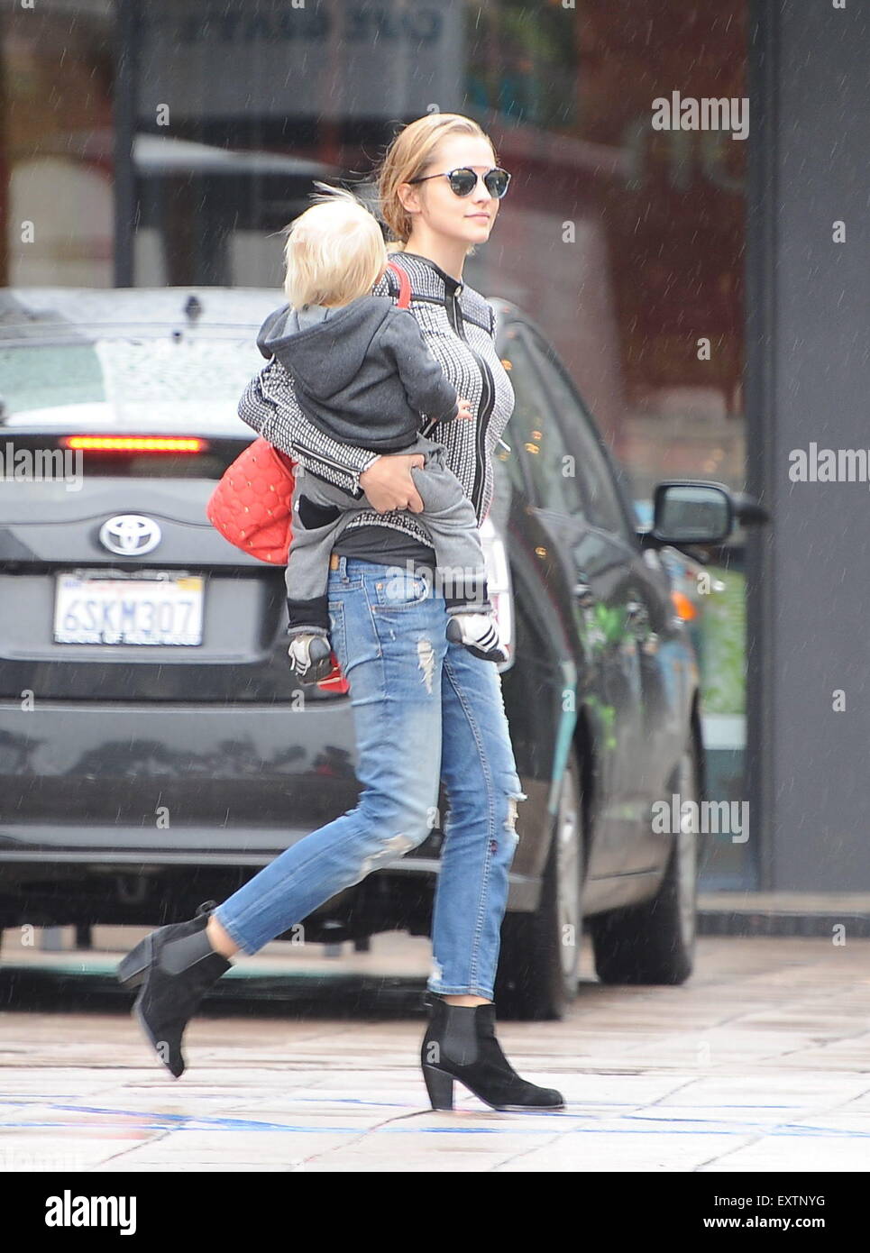 Teresa Palmer out and about in Studio City with her son, Bodhi ...