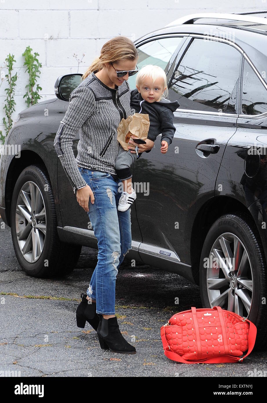 Teresa Palmer out and about in Studio City with her son, Bodhi ...