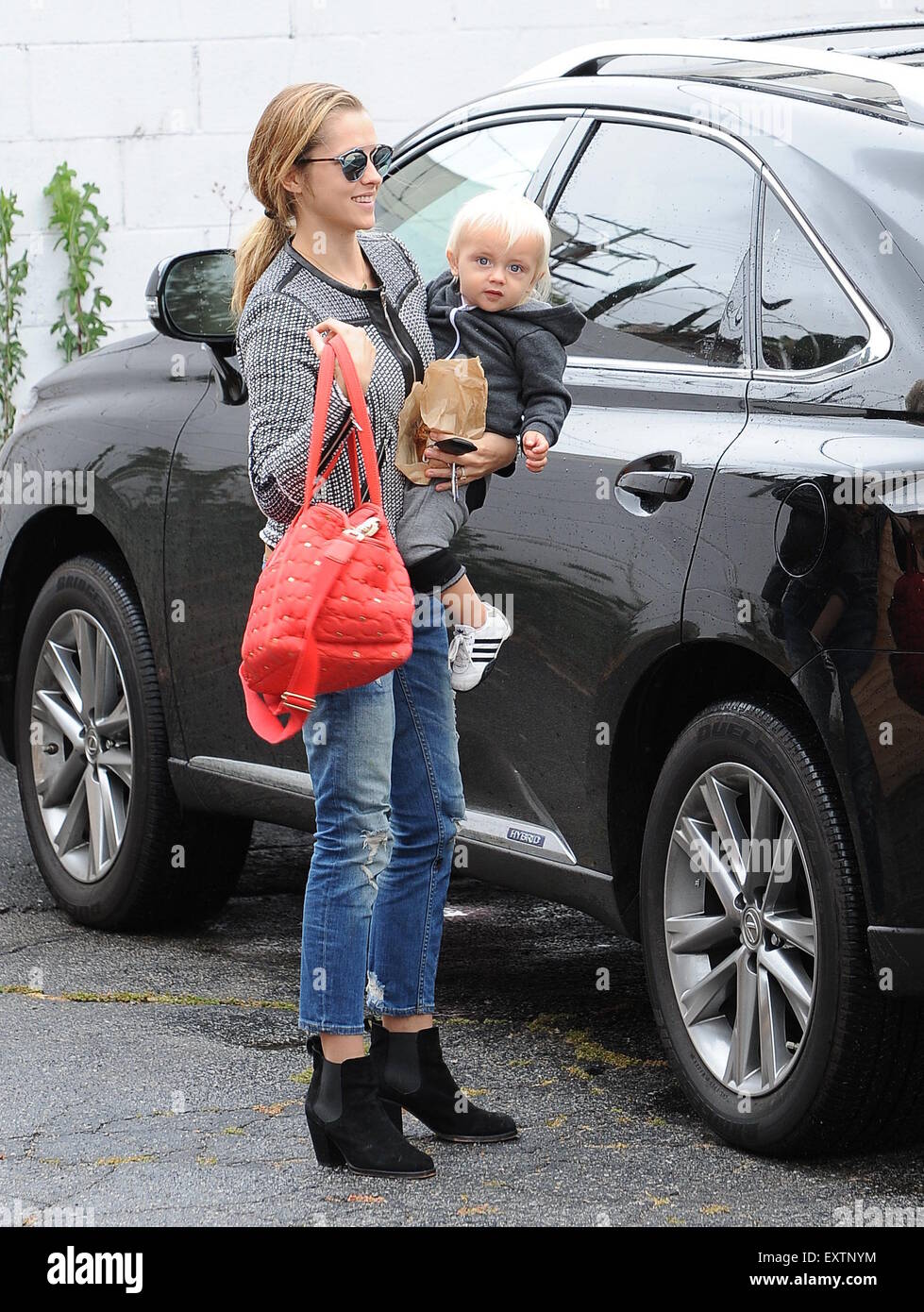 Teresa Palmer out and about in Studio City with her son, Bodhi ...