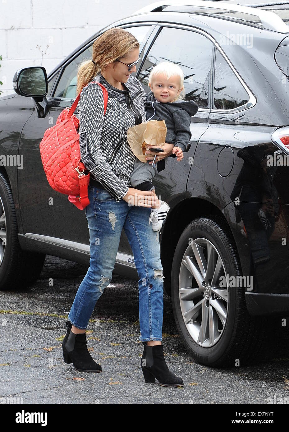 Teresa Palmer out and about in Studio City with her son, Bodhi ...