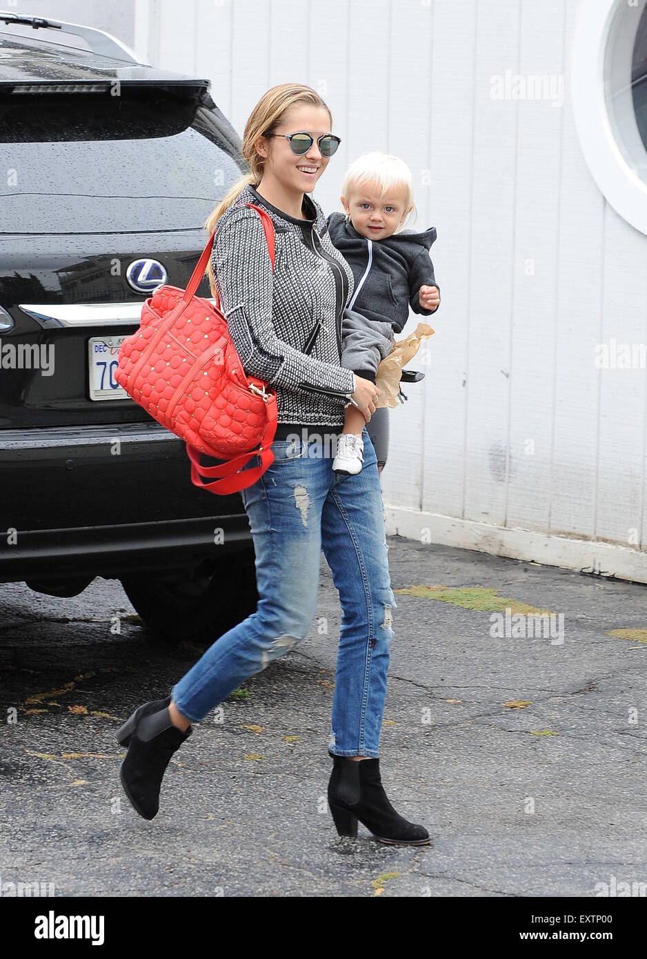 Teresa Palmer out and about in Studio City with her son, Bodhi ...