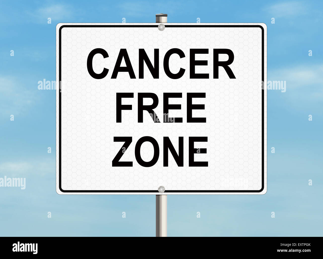 Cancer. Road sign on the sky background. Raster illustration Stock ...