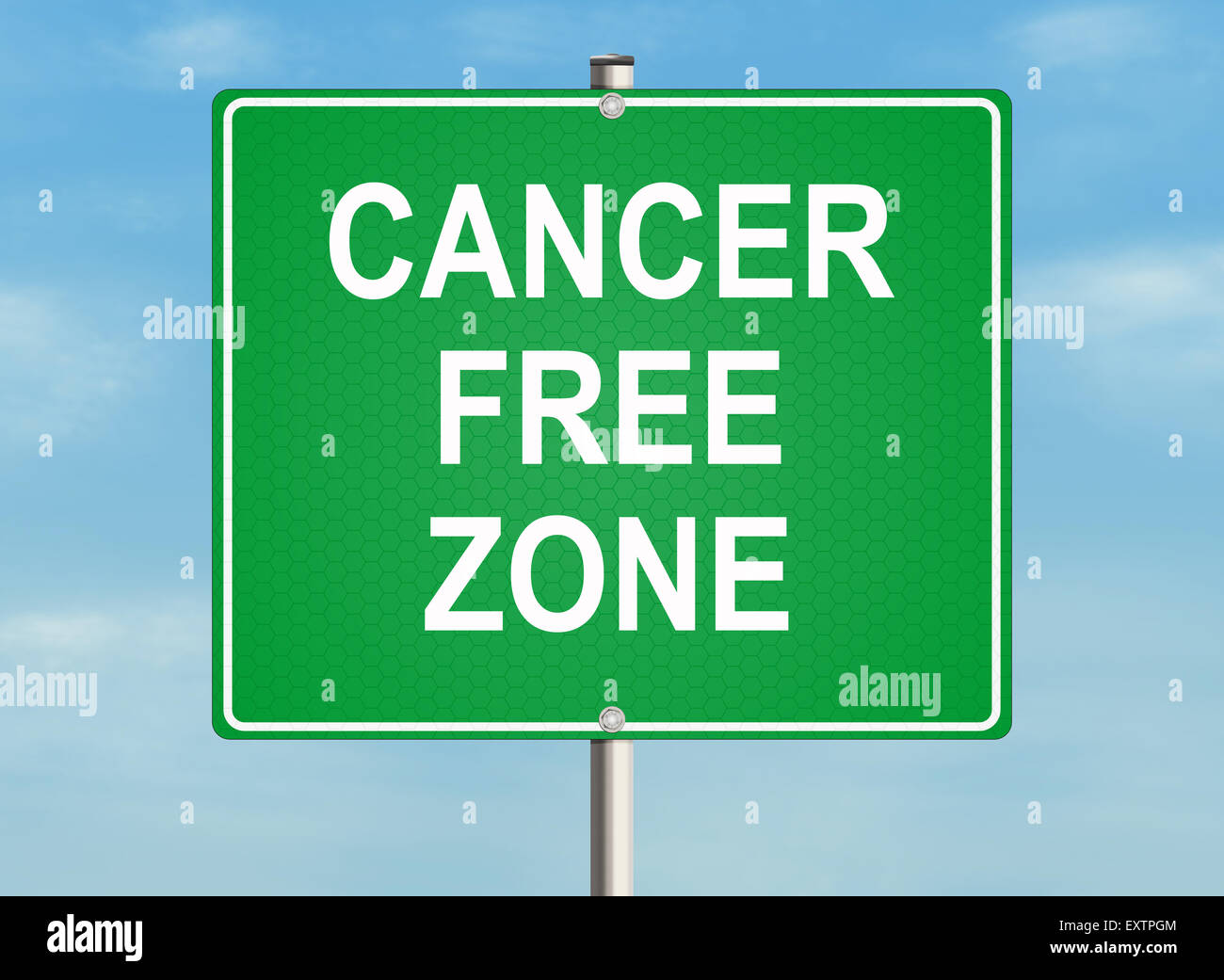 Cancer. Road sign on the sky background. Raster illustration Stock ...