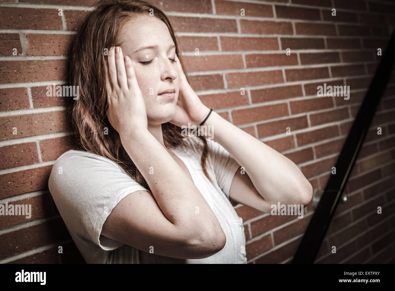 Sad lonely student Stock Photo - Alamy
