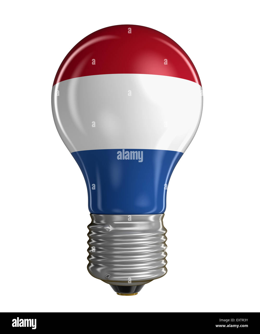 Light bulb with Netherlands flag. Image with clipping path Stock Photo ...