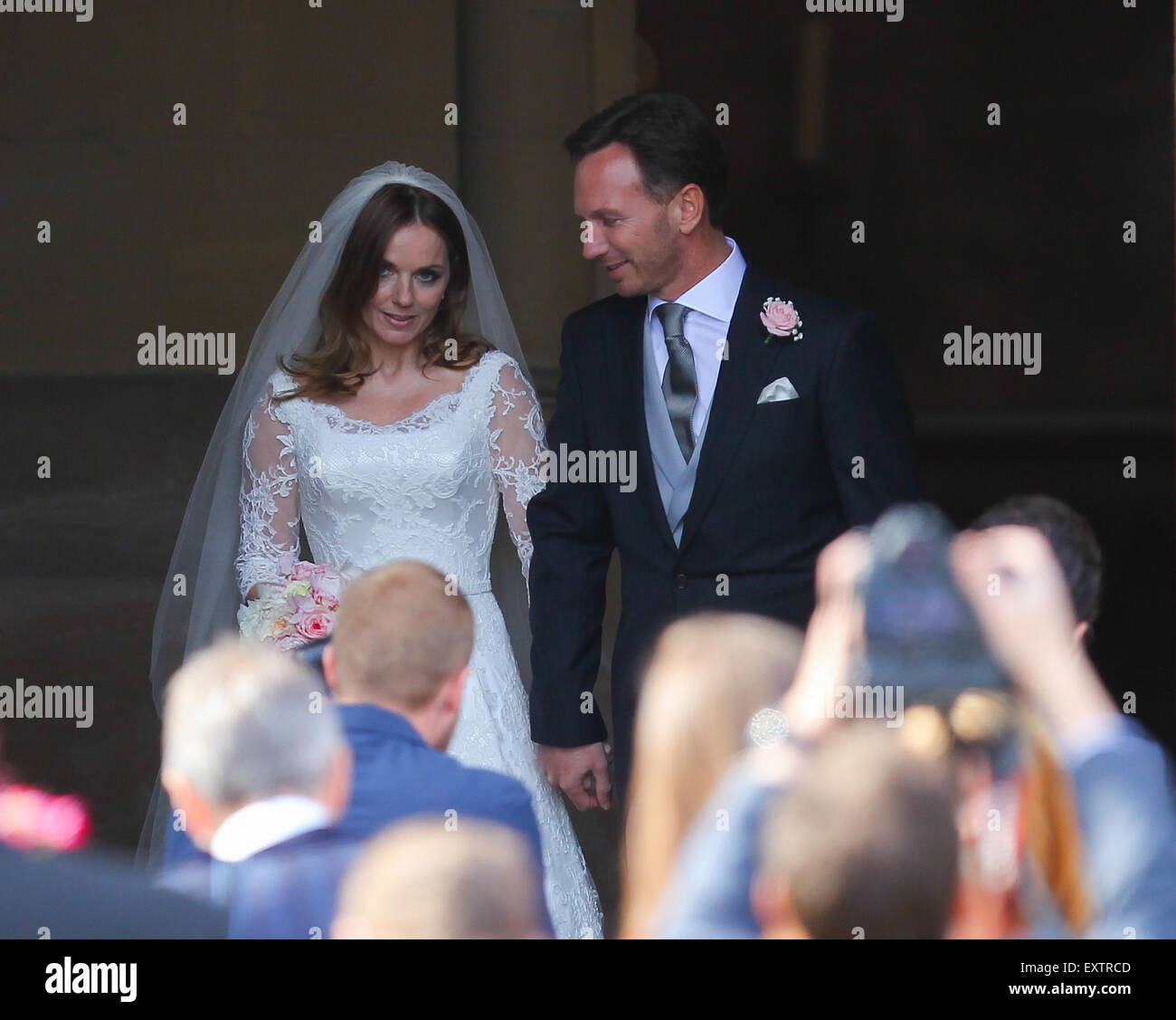 The wedding of Geri Halliwell and Christian Horner at St Mary's Church ...