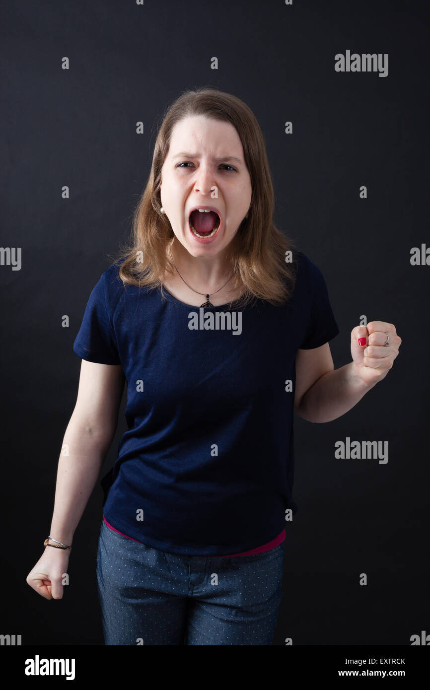 Beautiful woman doing different expressions in different sets of ...