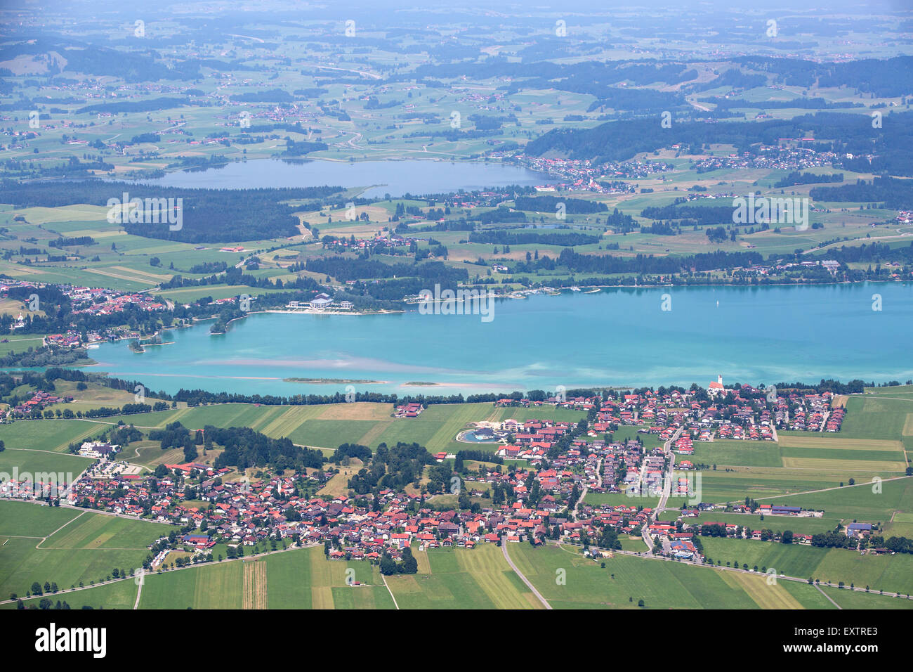 Bavarian lake Forggensee from above, Tegelberg Stock Photo - Alamy