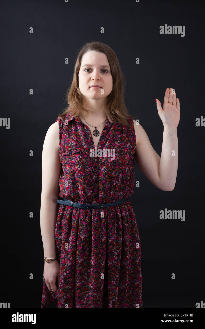 Beautiful woman doing different expressions in different sets of ...