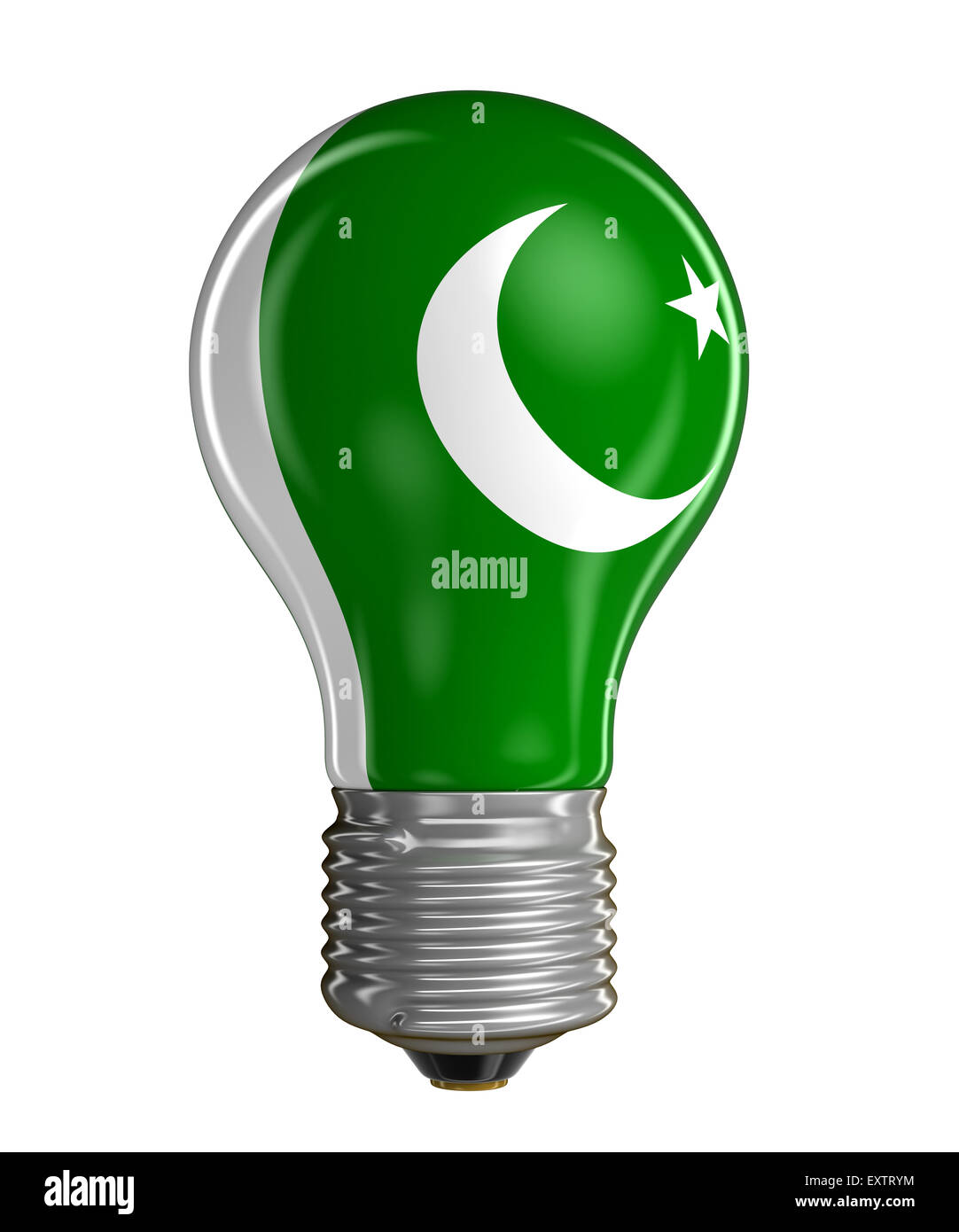 Light bulb with flag of Pakistan. Image with clipping path Stock Photo ...