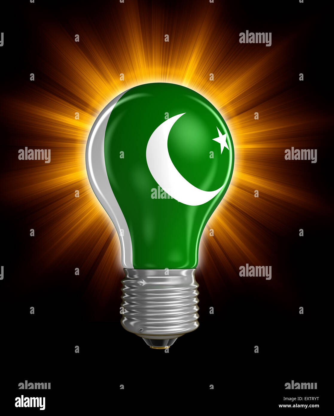 Light bulb with flag of Pakistan. Image with clipping path Stock Photo ...