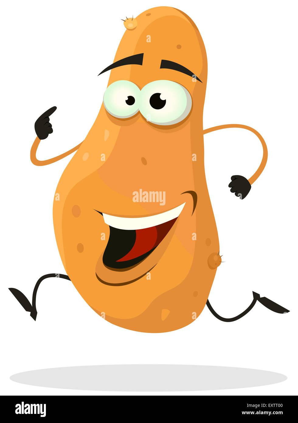 Illustration of a funny happy and healthy cartoon potato vegetable ...