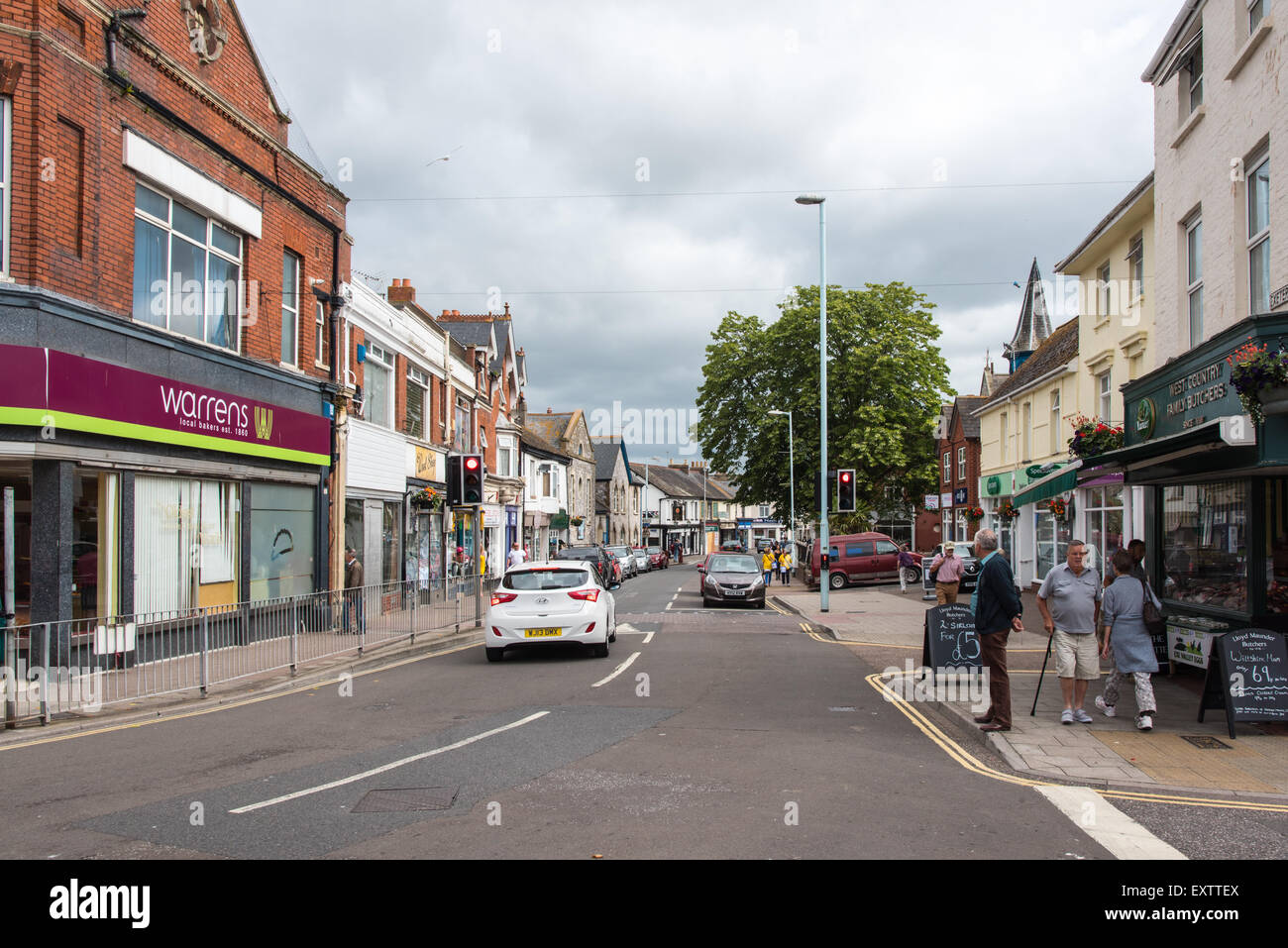 Exeter Road, Exmouth, Devon Stock Photo - Alamy