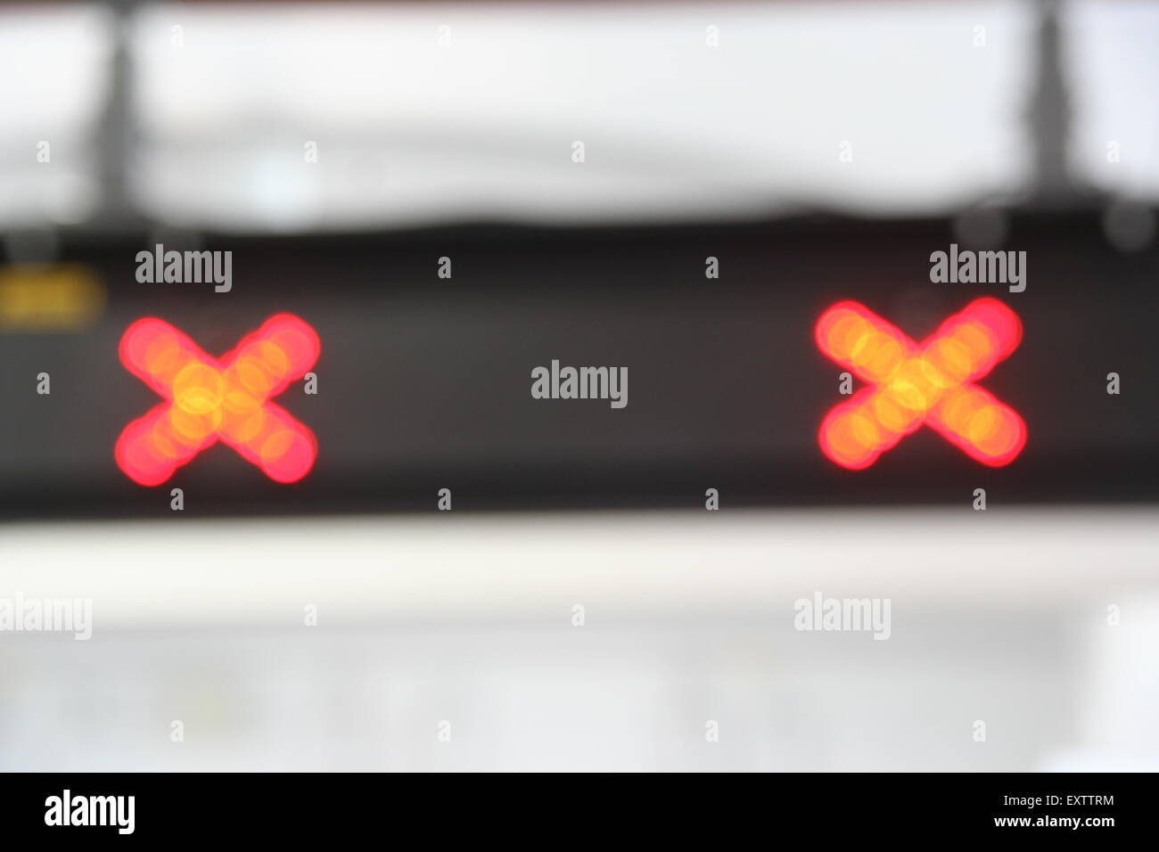 Abstract, blurred sign of no entry, train station, Sydney Stock Photo ...