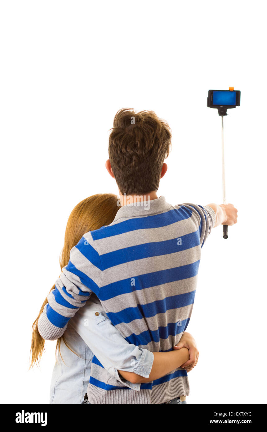 Happy couple man woman cartoon hi-res stock photography and images - Alamy