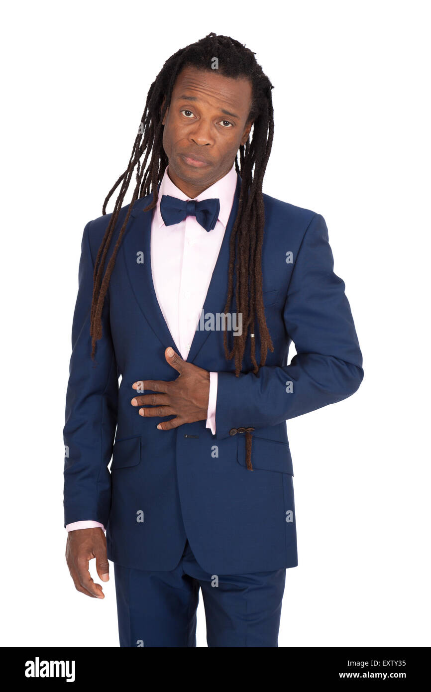 Handsome man with dreadlocks doing different expressions in different ...