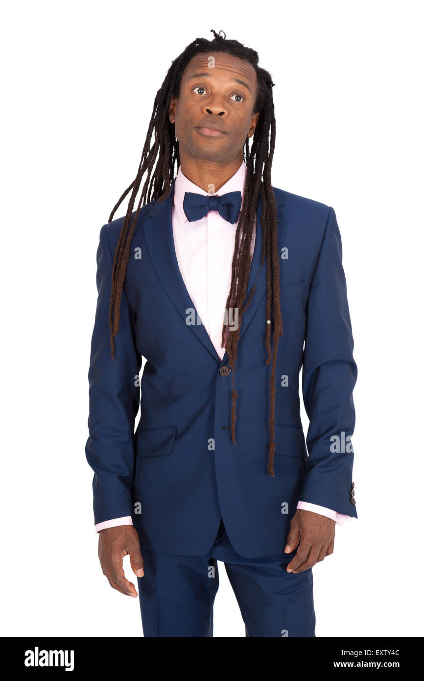 Handsome man with dreadlocks doing different expressions in different ...